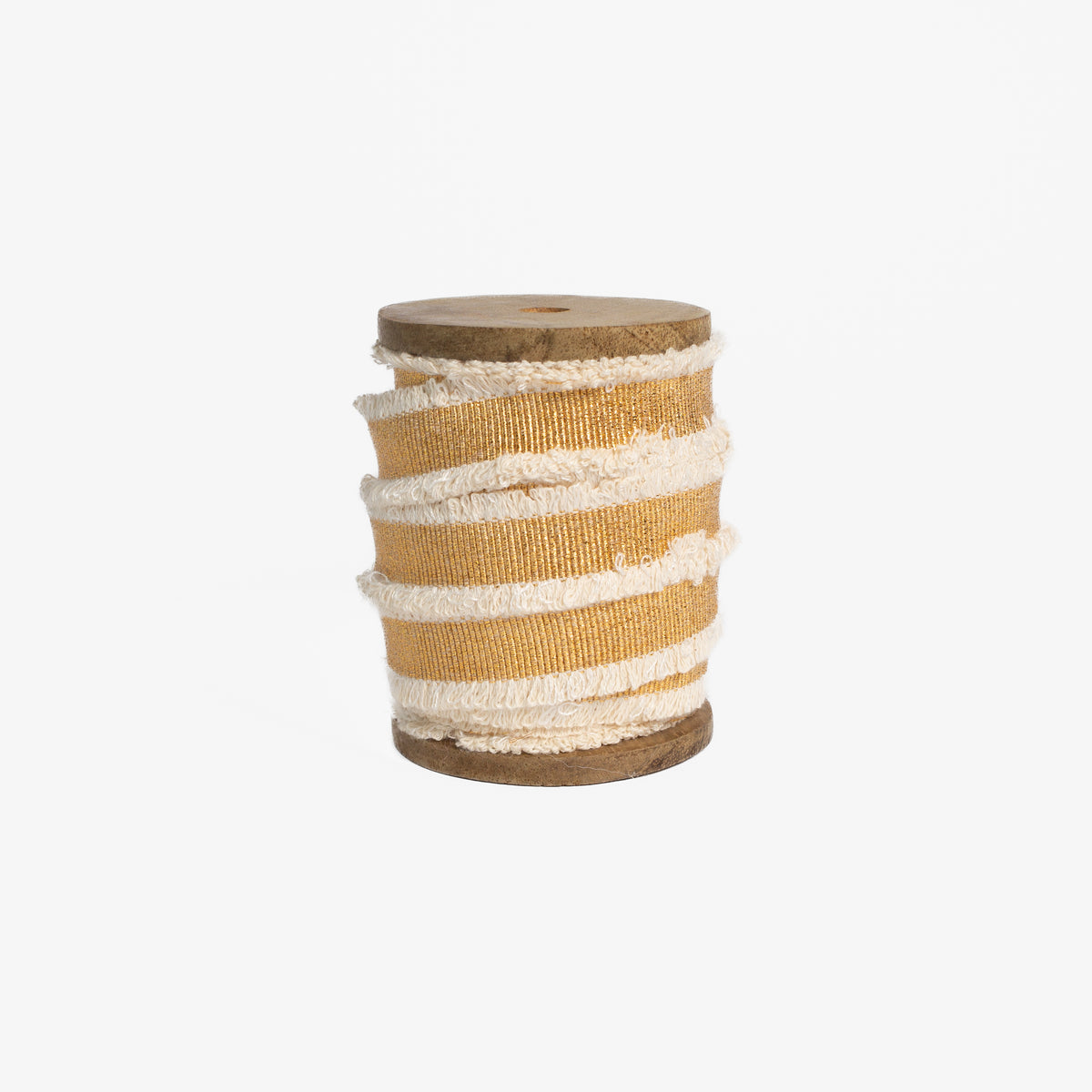 10 Yard Cotton Gift Ribbon with Metallic Thread – Stoffer Home